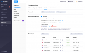 Set up two-factor authentication and security | Textmagic