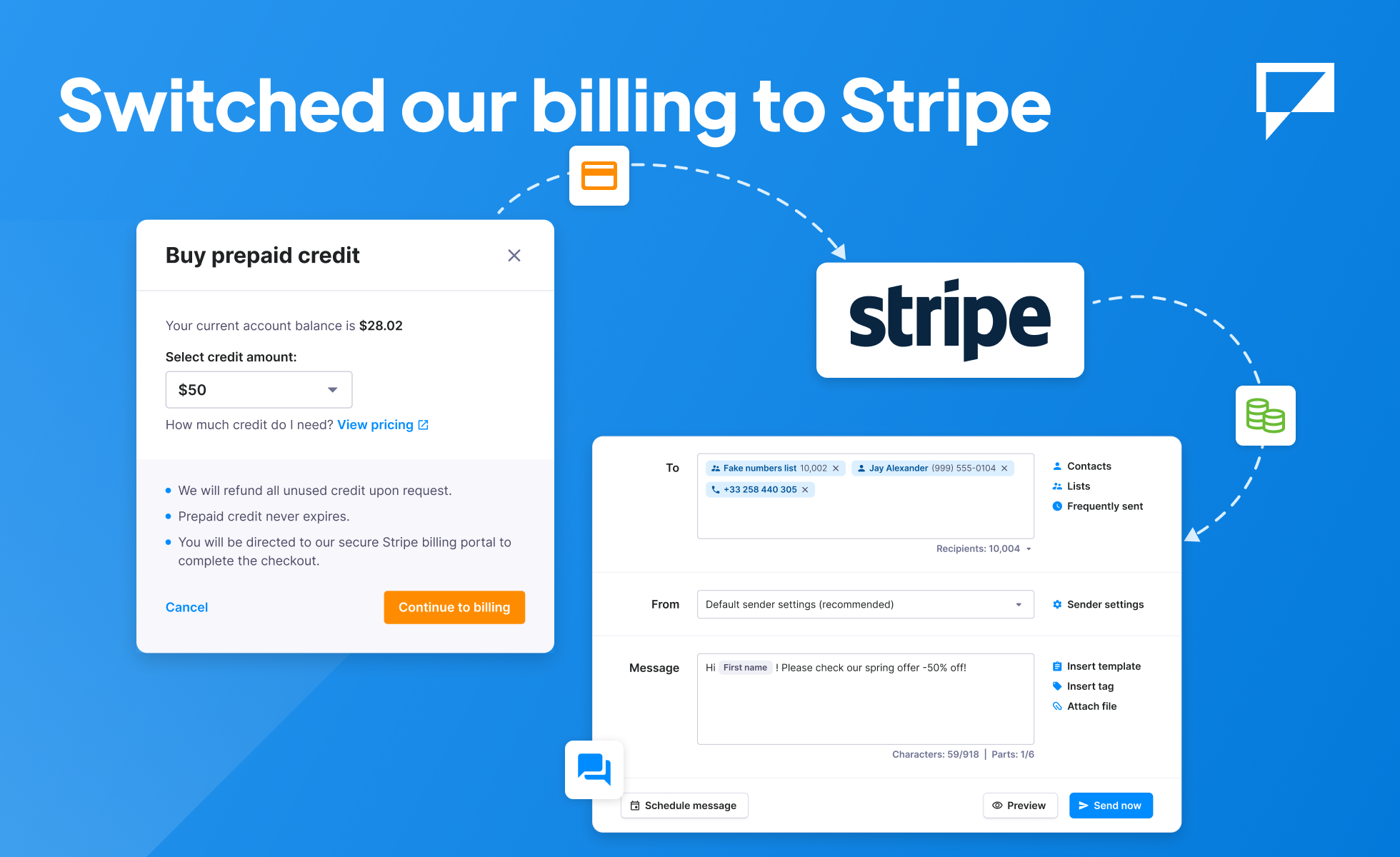 We've enhanced our billing with Stripe | Textmagic