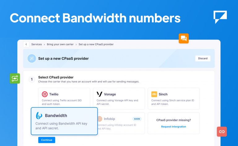 Connect Bandwidth numbers to Textmagic | Textmagic