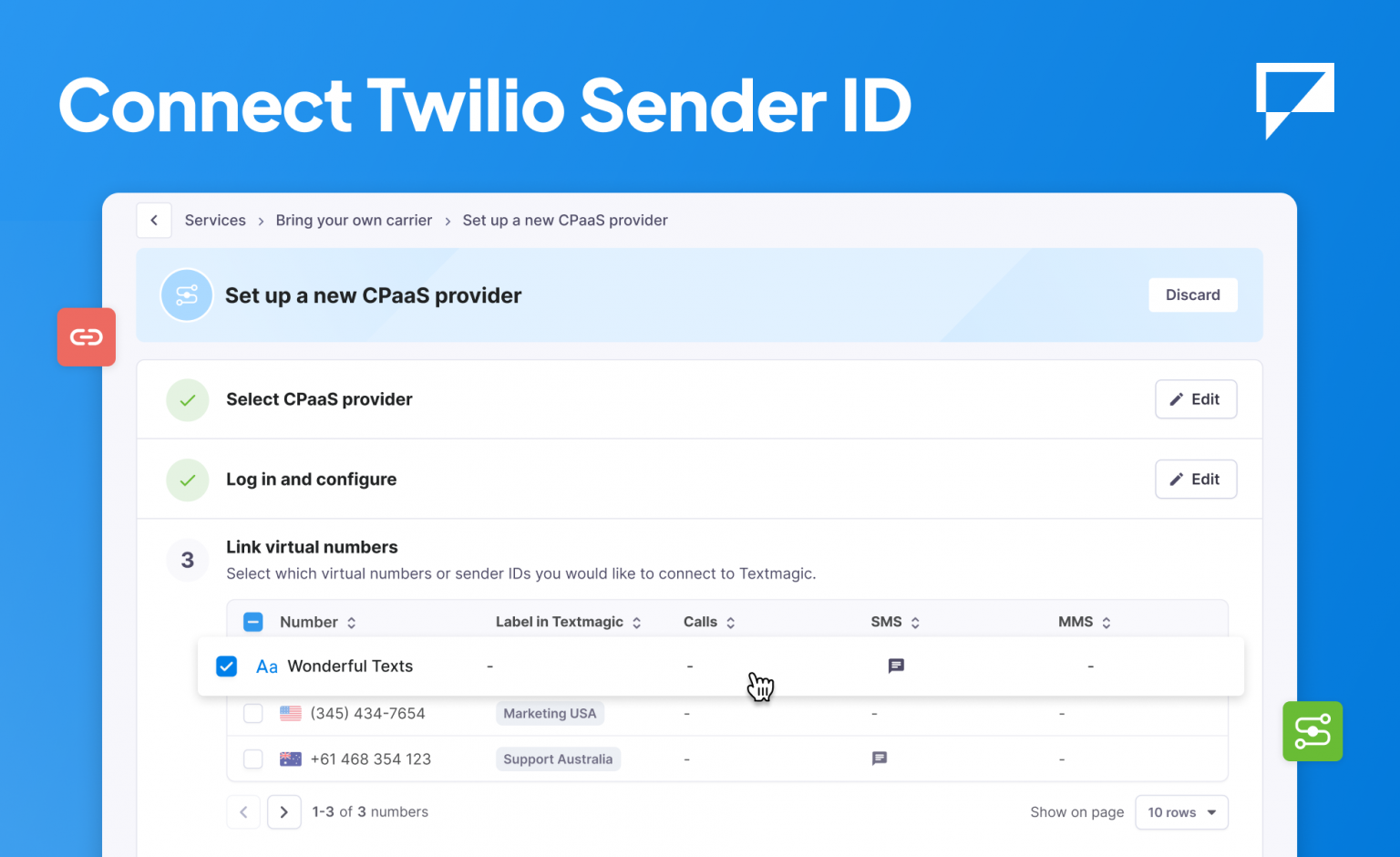 Connect Twilio Sender ID to Textmagic | Textmagic