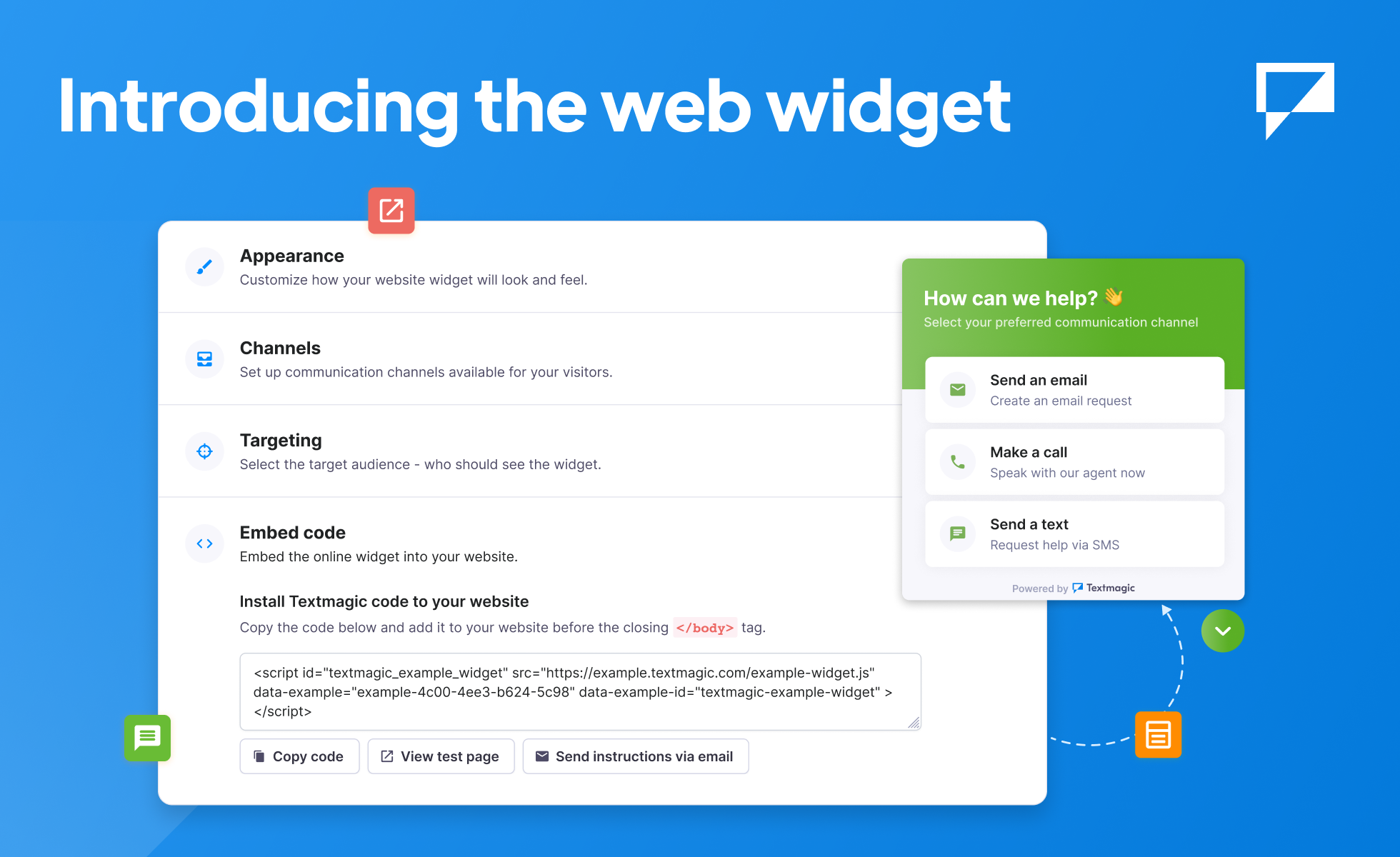 Communicate with your customers via web widget | Textmagic