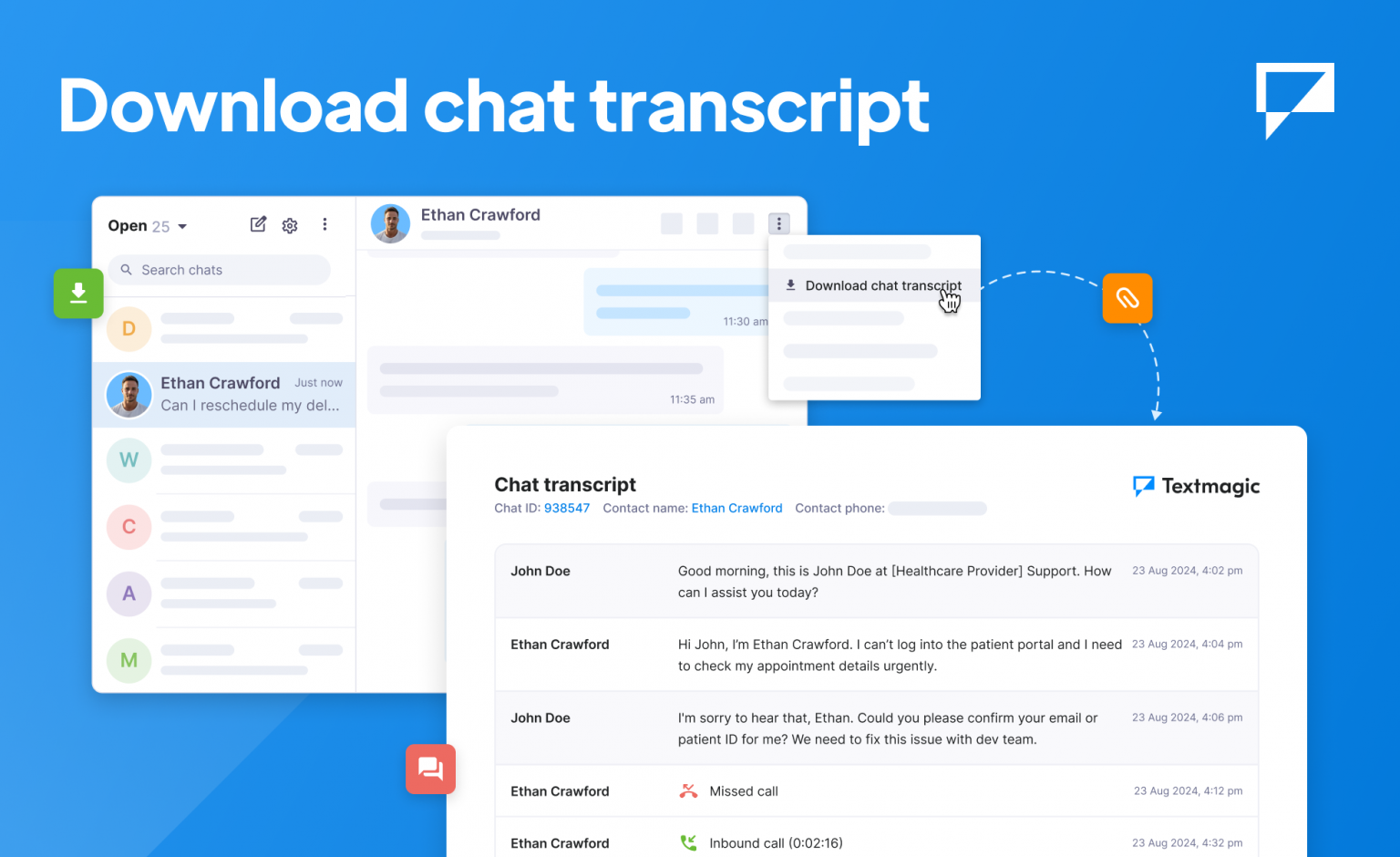 Download your chat conversation as PDF | Textmagic
