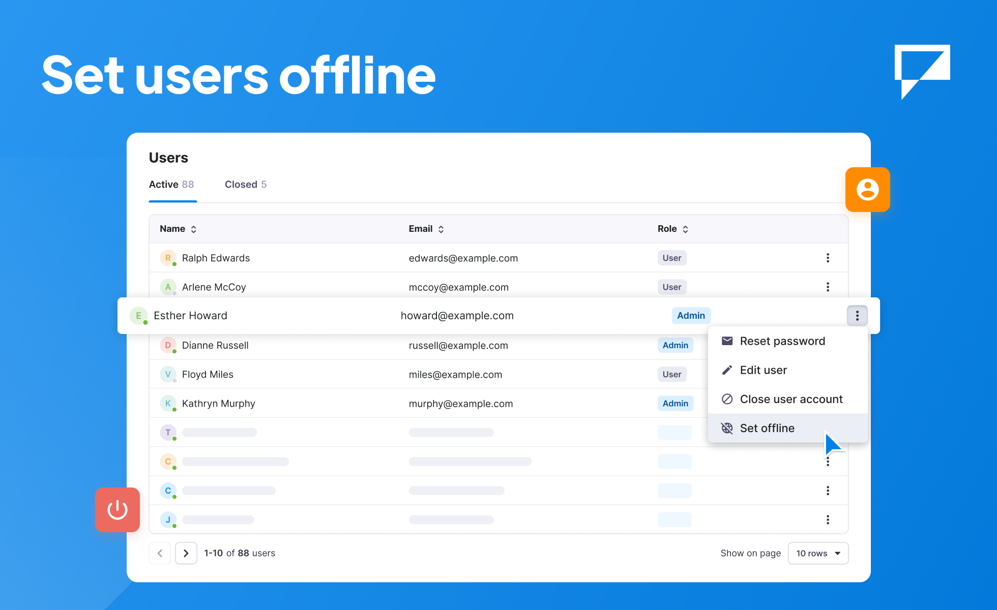 Admins can now set users offline | Textmagic
